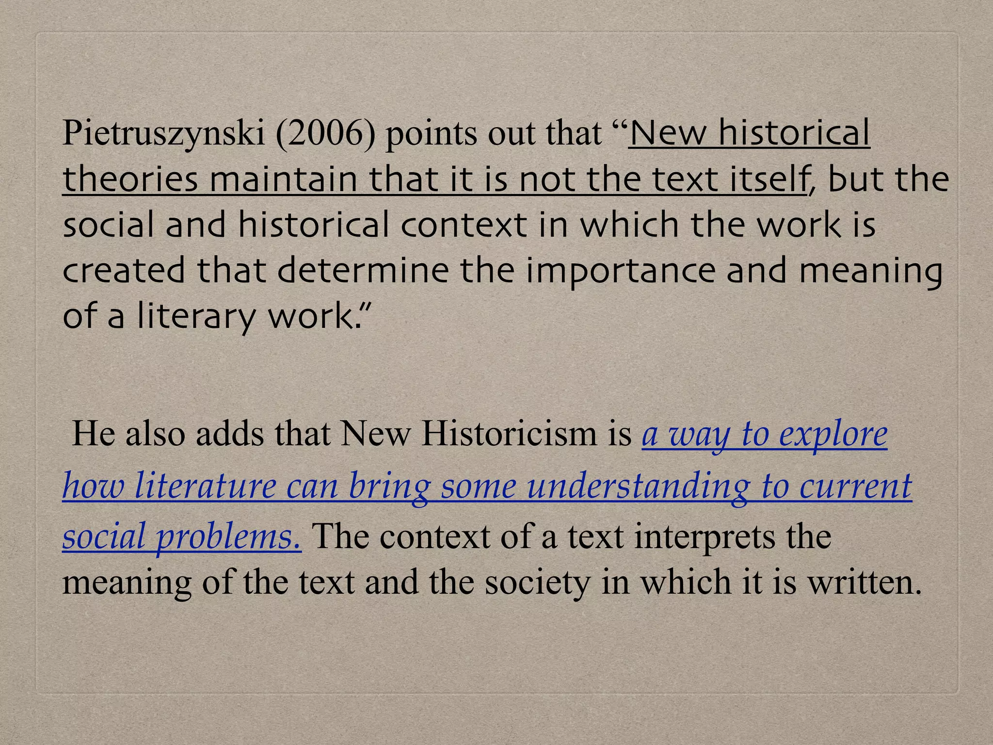 New Historicism (Poetics of Culture) | PDF