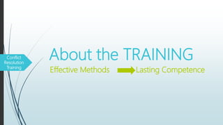 4 -in-1 Conflict Resolution Training (w/Certification) | PPT