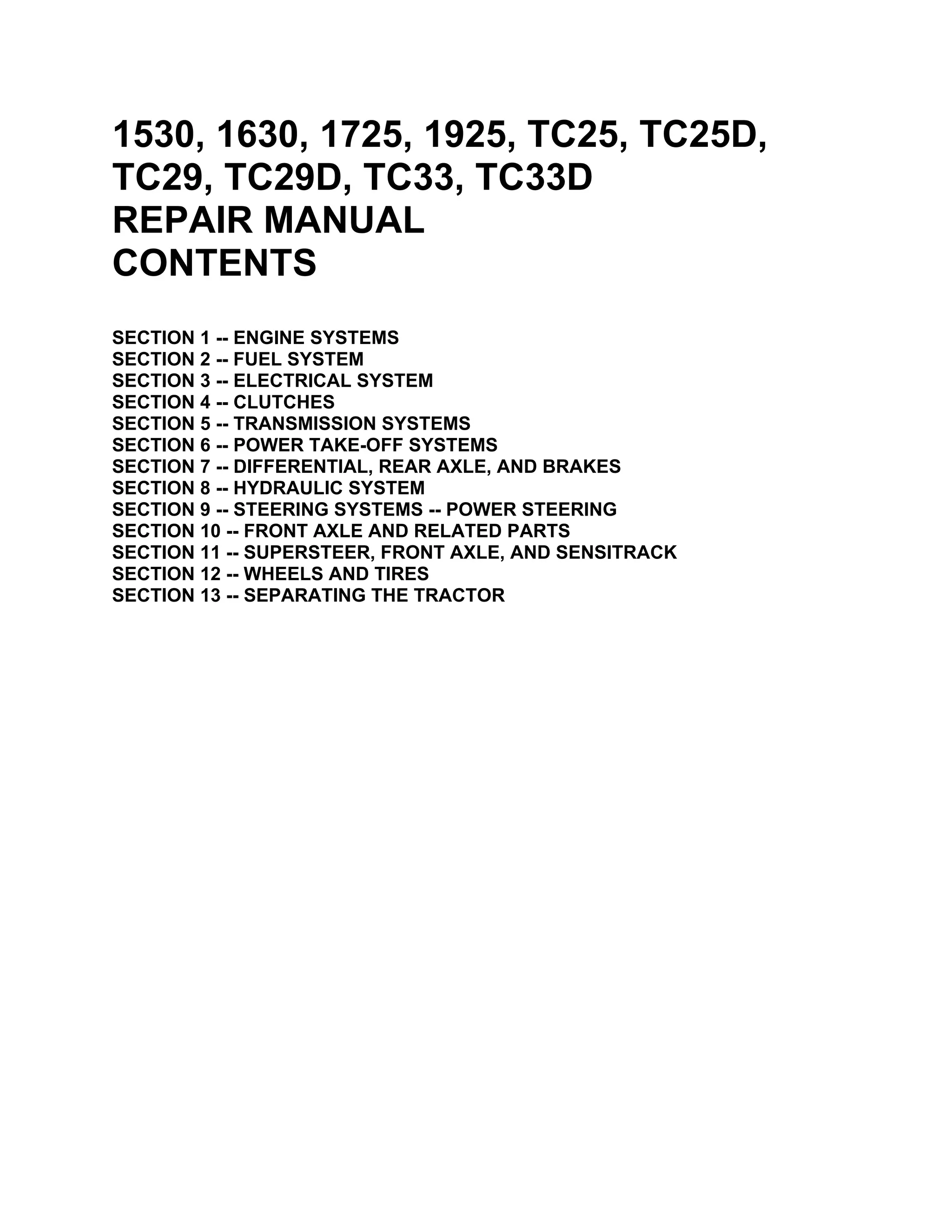 New holland 1725 tractor service repair manual | PDF