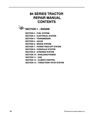 New holland 9684 tractor service repair manual | PDF