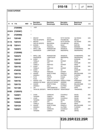 New holland e22.2 sr mini crawler excavator parts catalogue manual | PDF