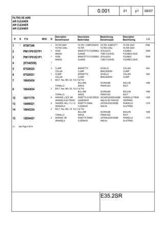 New holland kobelco e35.2 sr mini crawler excavator parts catalogue manual | PDF