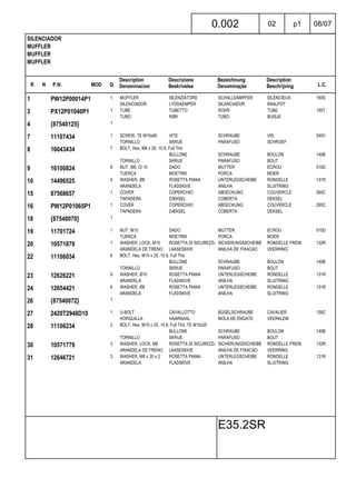 New holland kobelco e35.2 sr mini crawler excavator parts catalogue ...