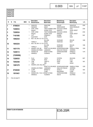 New Holland Kobelco E35.2SR Mini Crawler Excavator Parts Catalogue ...
