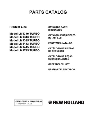New holland lm1445 turbo telescopic handler parts catalogue manual | PDF