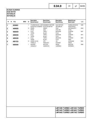 New holland lm1745 turbo telescopic handler parts catalogue manual | PDF