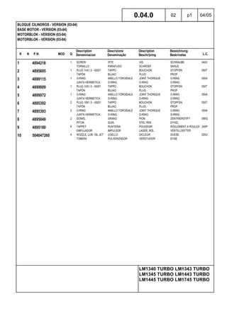 New holland lm1745 turbo telescopic handler parts catalogue manual | PDF