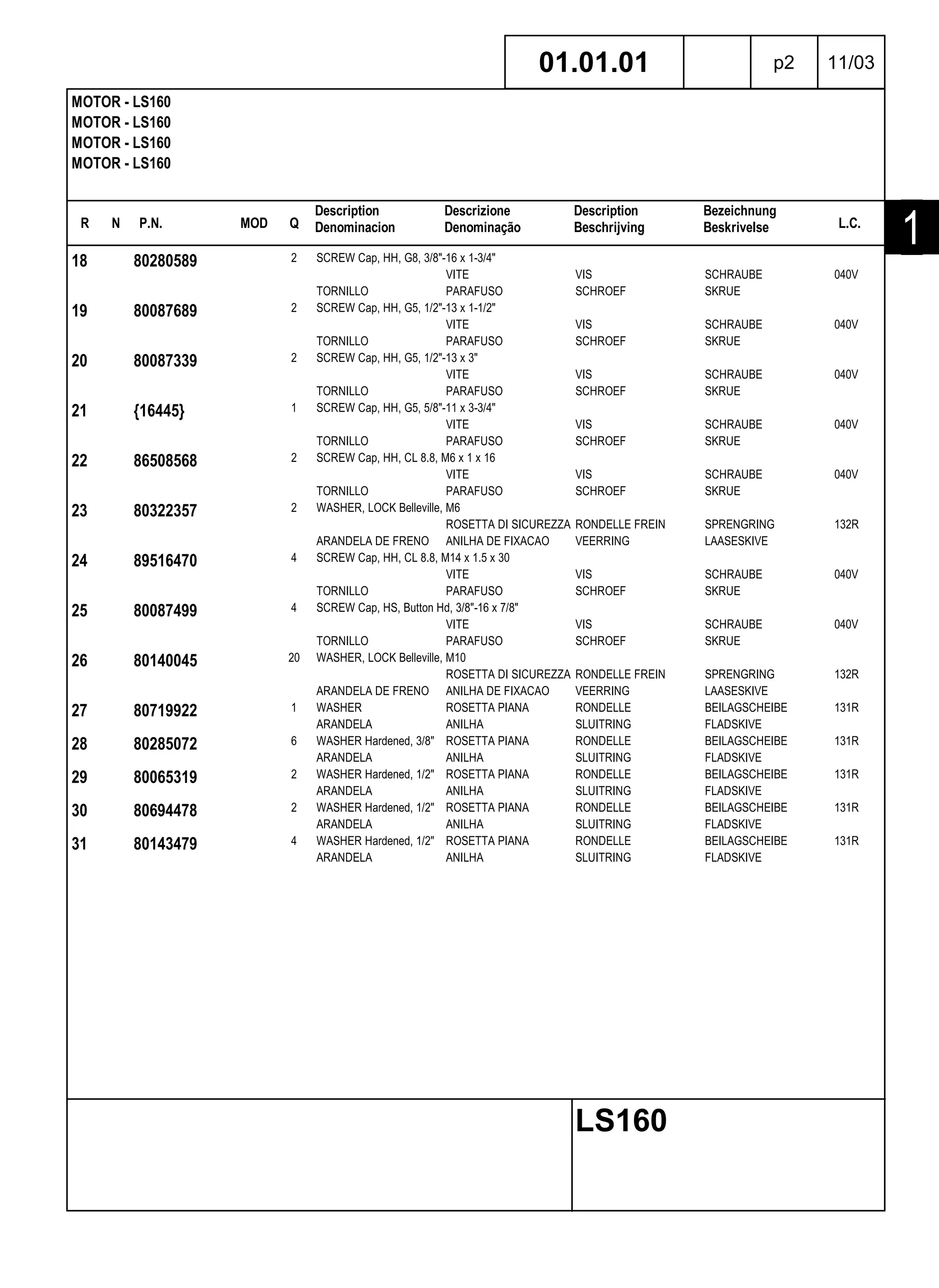 New Holland LS160 Skid Steer Loader Parts Catalogue Manual.pdf