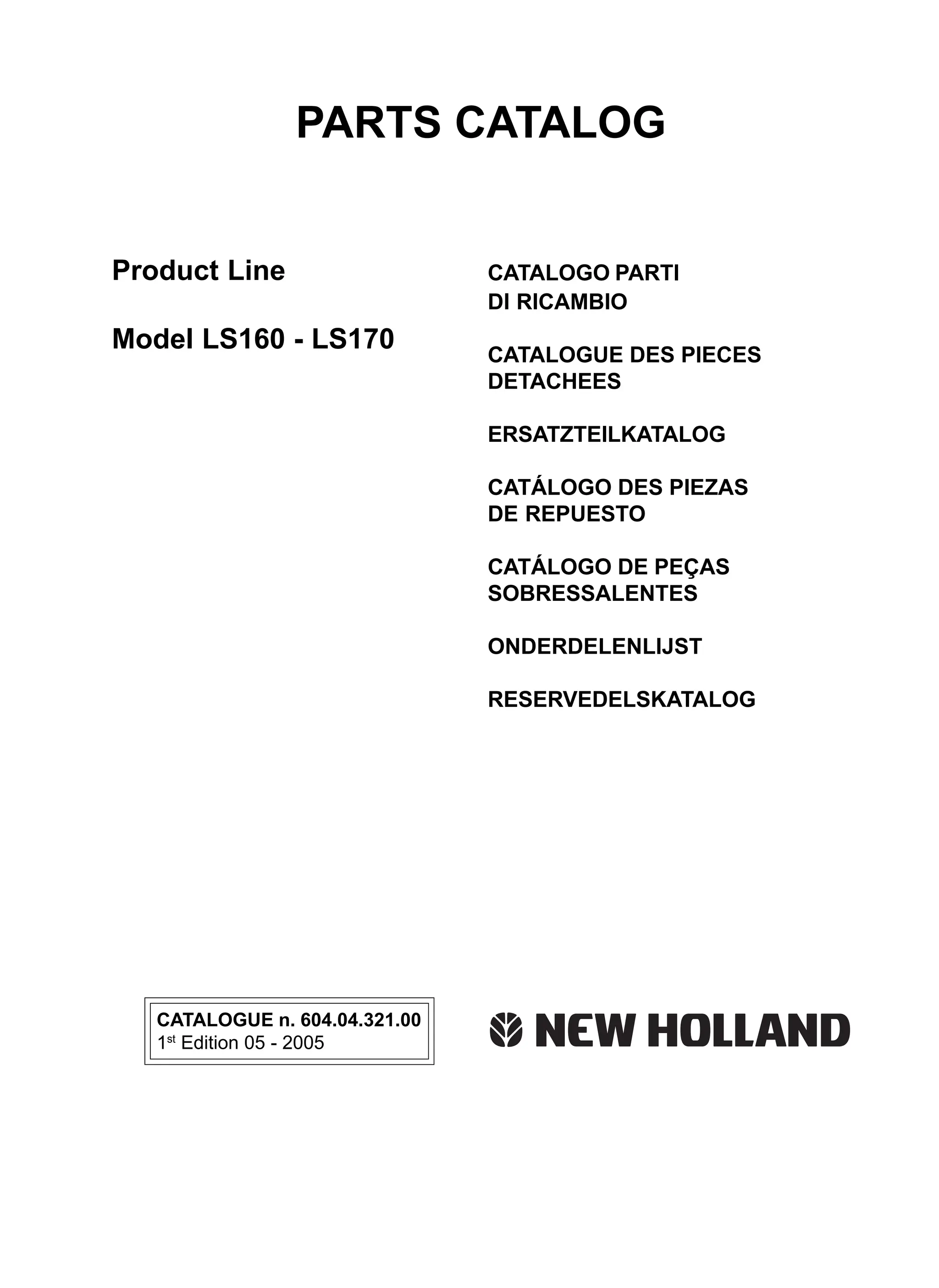 New Holland LS160 Skid Steer Loader Parts Catalogue Manual.pdf