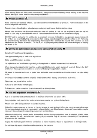 New holland speedrower 240 tier 3 self propelled windrower service ...