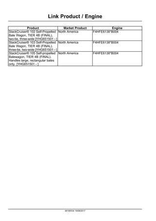 New holland stack cruiser 105 tier 4b (final) bale wagon service repair ...