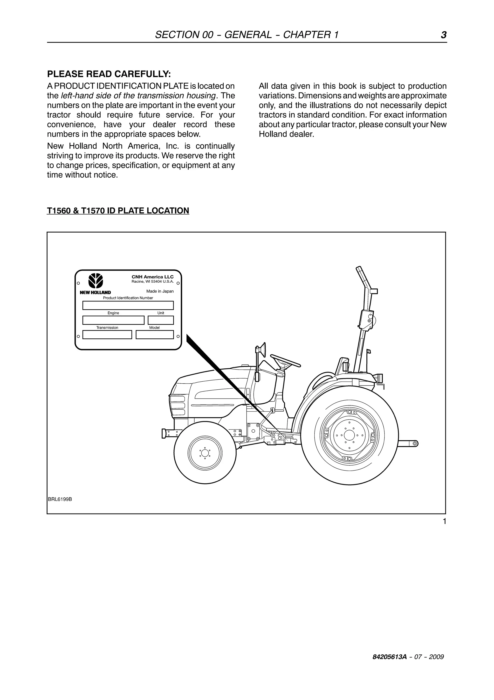 New holland t1570 tractor service repair manual | PDF