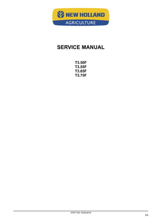 New holland t3.50 f tractor service repair manual | PDF