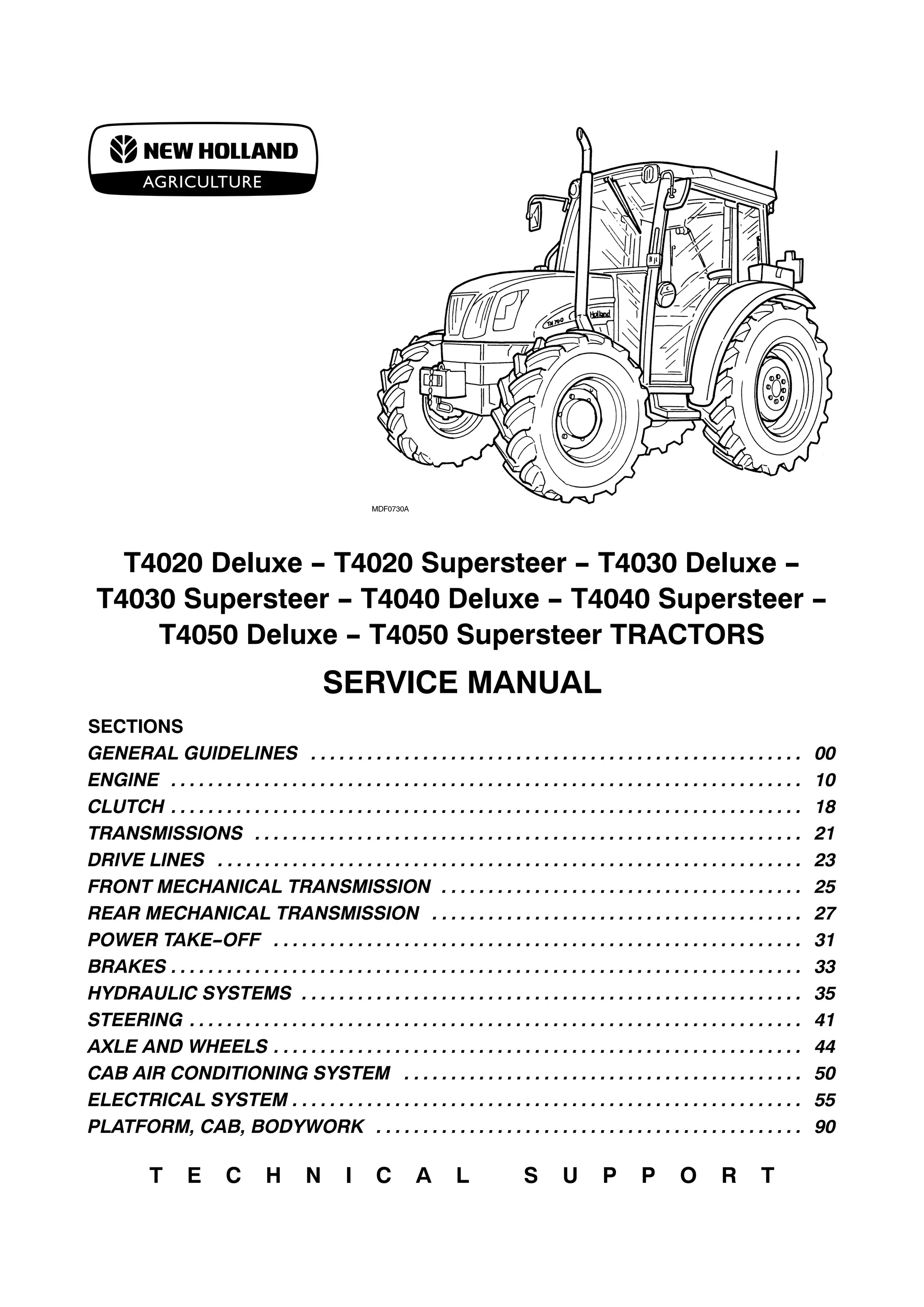 New Holland T4040 Supersteer Tractor Service Repair Manual.pdf