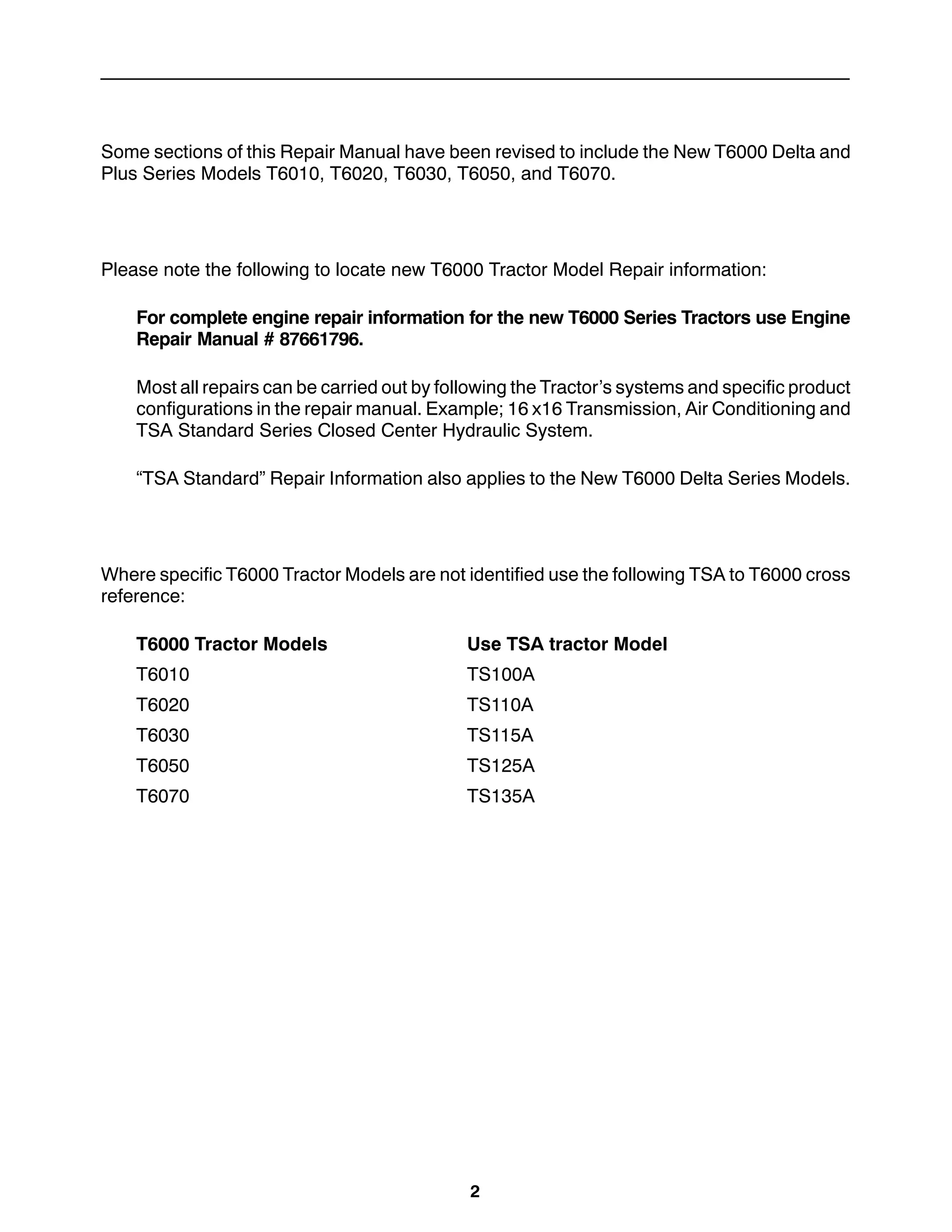 New holland t6010 tractor service repair manual | PDF