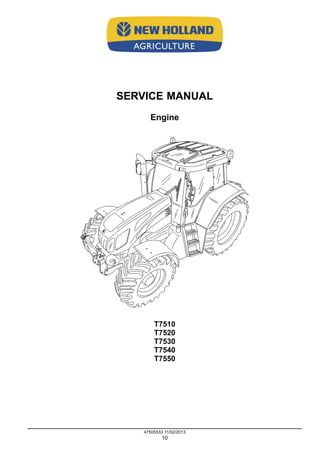 New holland t7530 tractor service repair manual | PDF