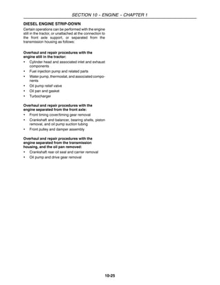 New holland tb110 tractor service repair manual | PDF