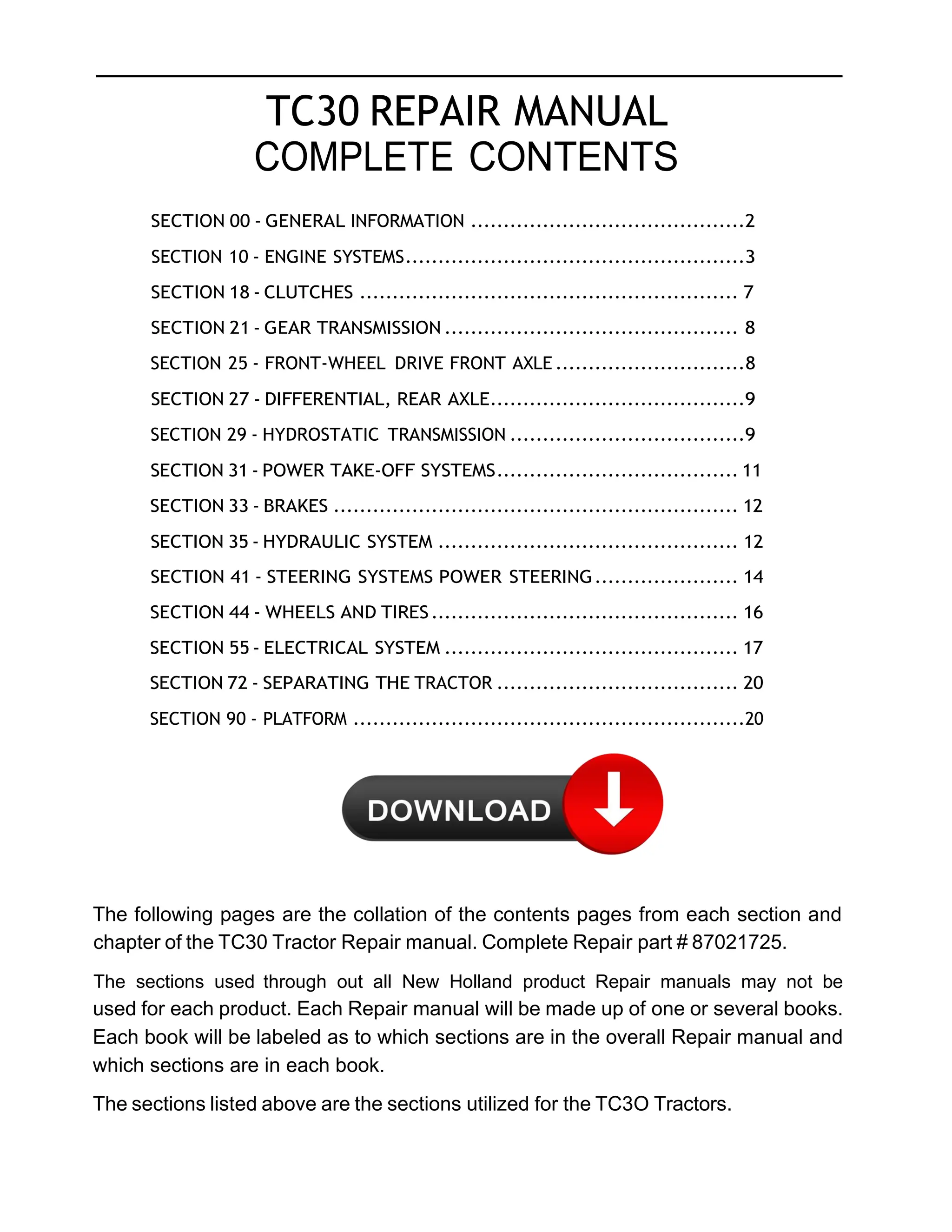 New Holland Tc30 Tractor Service Repair Manual.pdf