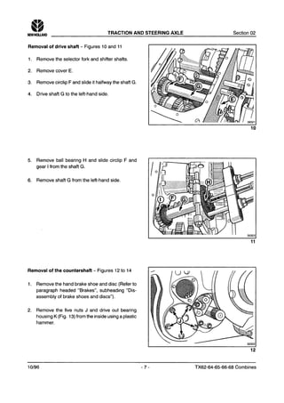 New holland tx68 combine harvester service repair manual | PDF