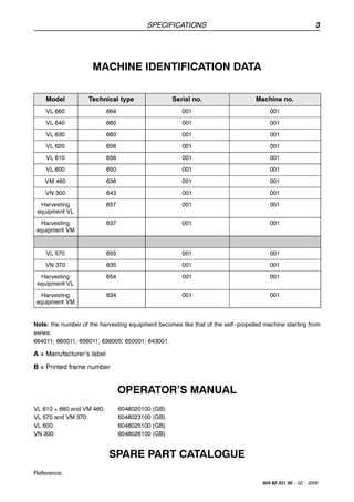 New holland vl620 grape harvester service repair manual | PDF