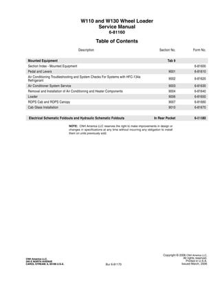 New holland w130 wheel loader service repair manual | PDF