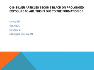quiz metals and non metals | PPTX
