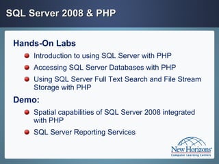 PHP on Windows Training Program - New Horizons Computer Learning Center ...
