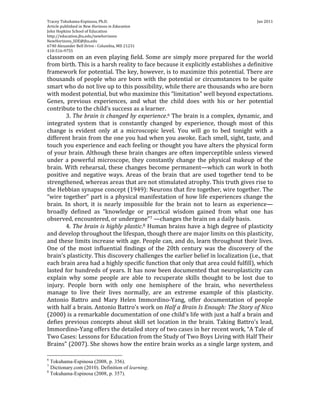 What Mind, Brain and Education can do for Teaching. By Tracey Tokuhama ...