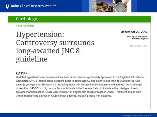 The Hypertension Guidelines JNC 8 | PDF | Heart and Cardiovascular ...