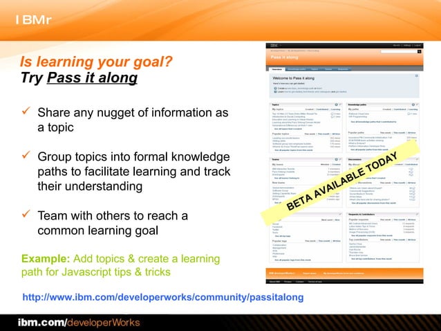 IBM developerWorks overview | PPT