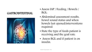 New icu patient assessment process | PPTX