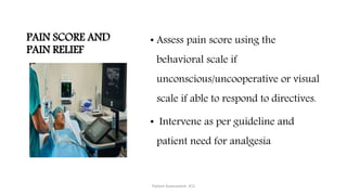 New icu patient assessment process | PPTX