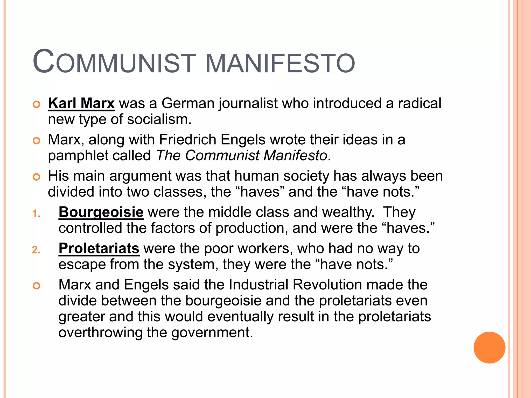 New Ideas And The Rise Of Socialism | PPTX