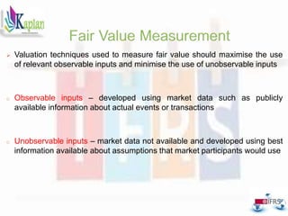 New ifrs 13 fair value measurment | PPTX