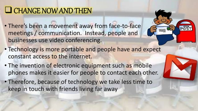 impact of tecnology on communication | PPTX | Email | Internet
