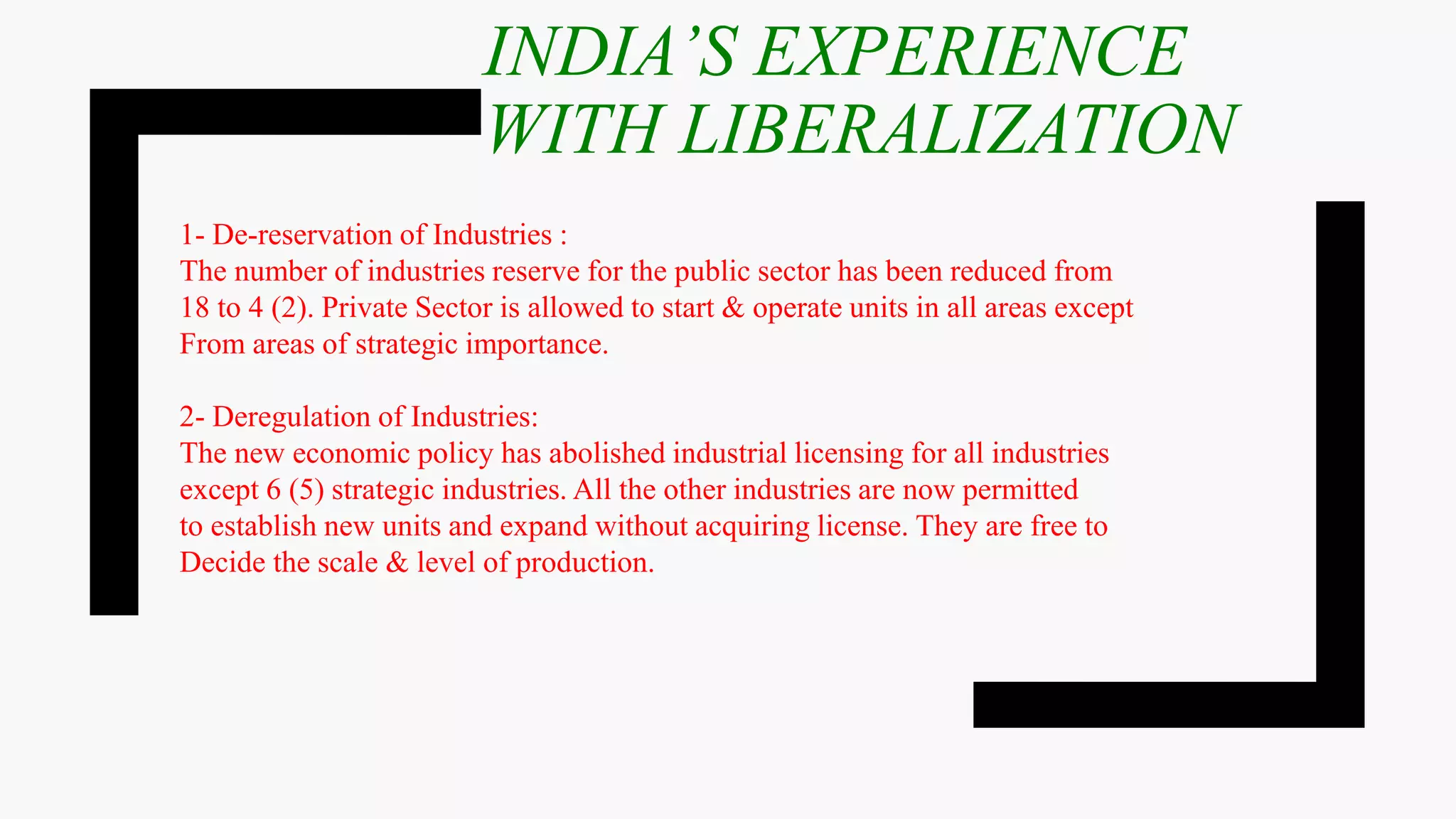 India's experience of liberalization and globalization | PPTX
