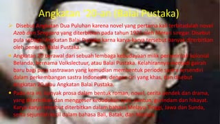 Perbedaan Setiap Angkatan Sastra | PPTX