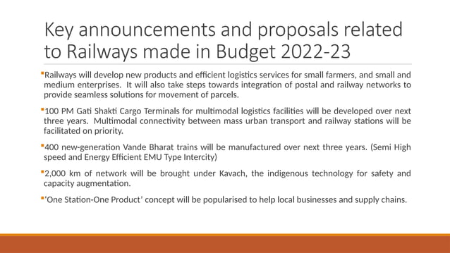 New Initiatives - Budget FY 22-23 INDIAN RAILWAYS.pptx