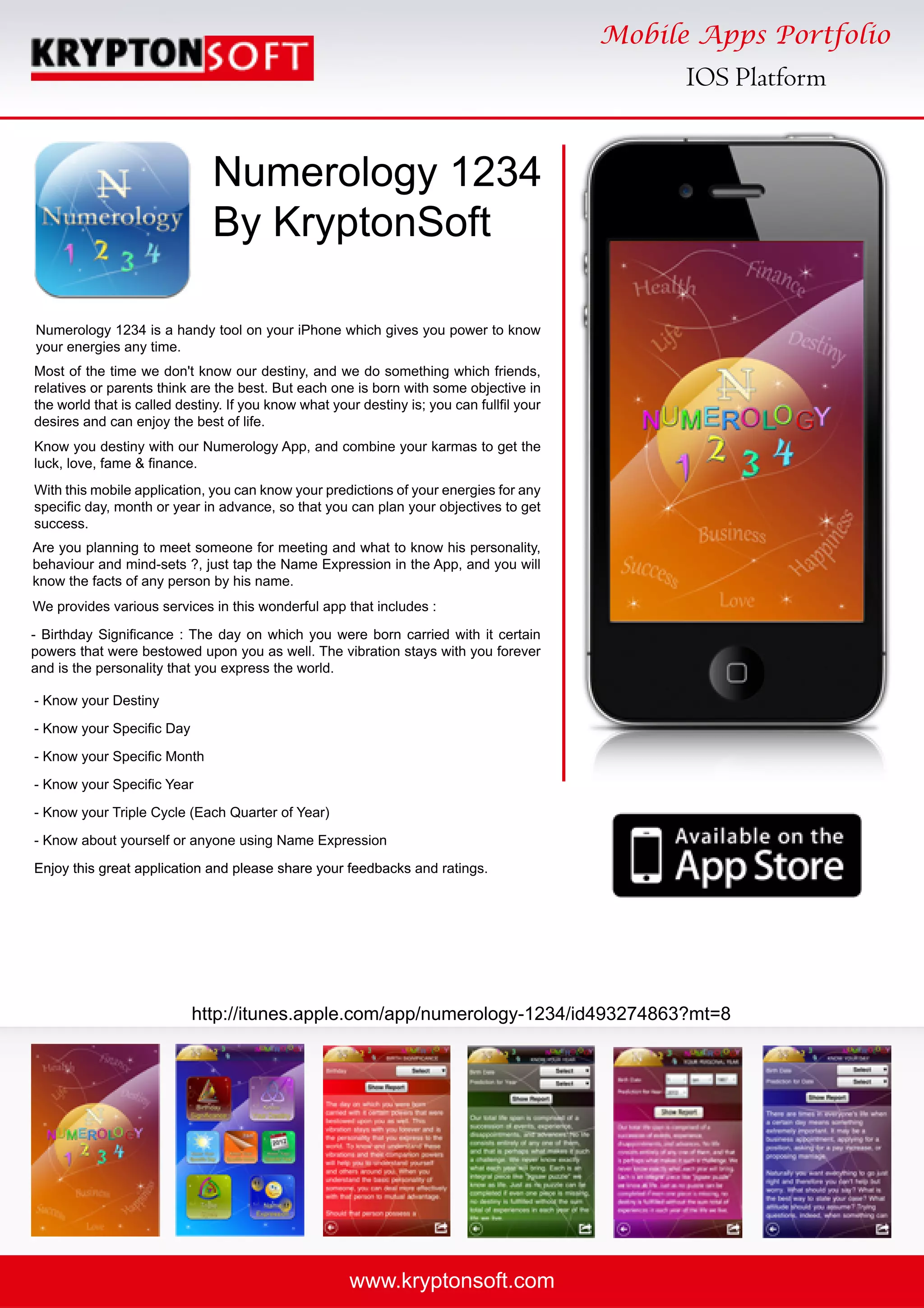 Kryptonsoft iPhone Application Development Portfolio | PDF | Computer Software and Applications ...