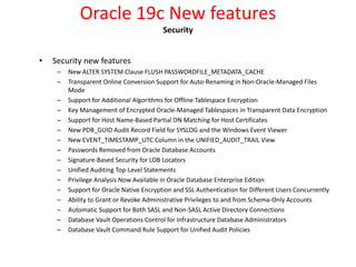 What’s New in Oracle Database 19c - Part 1 | PPTX