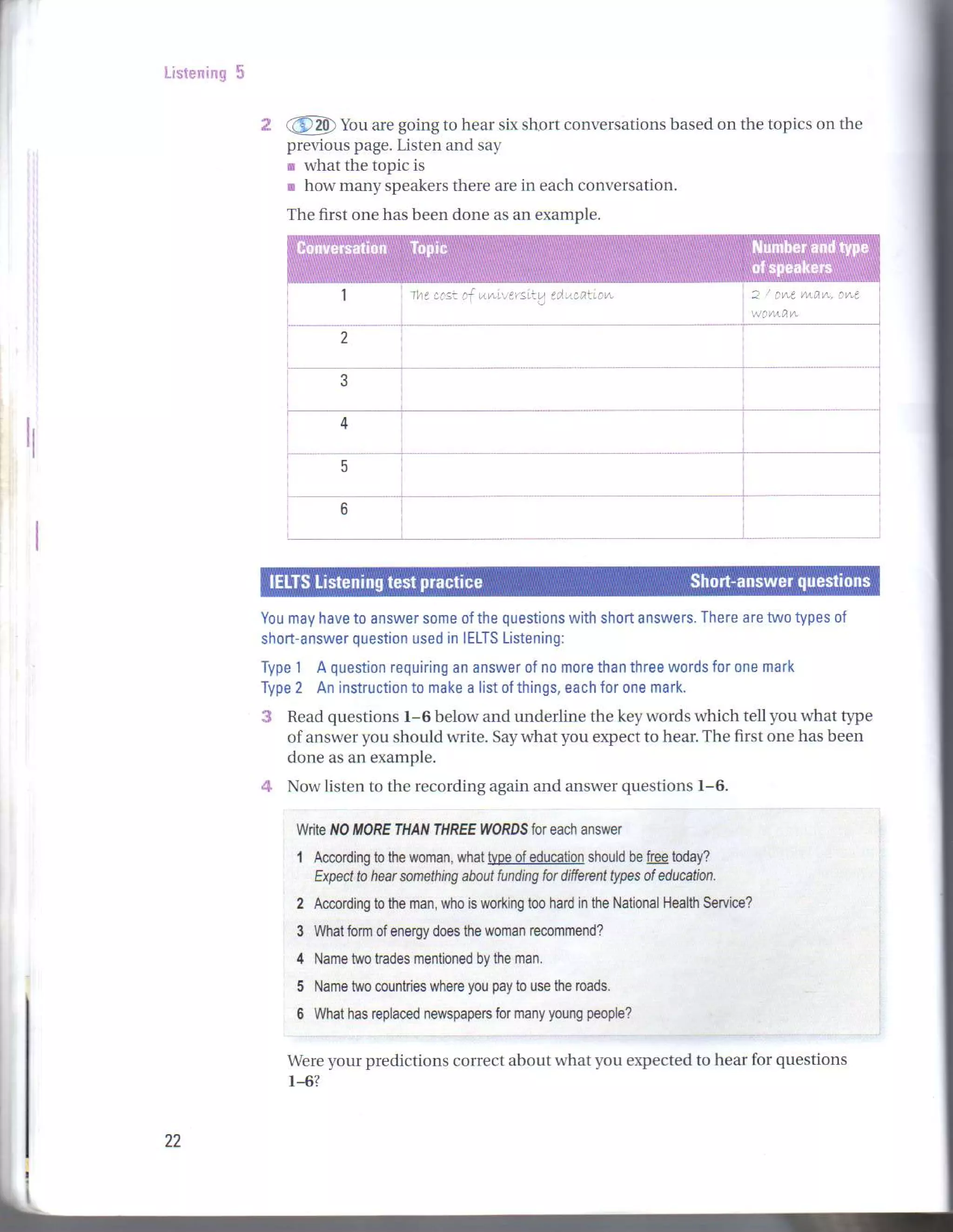 New insight into ielts student book with answers 2008 listening part 1 ...