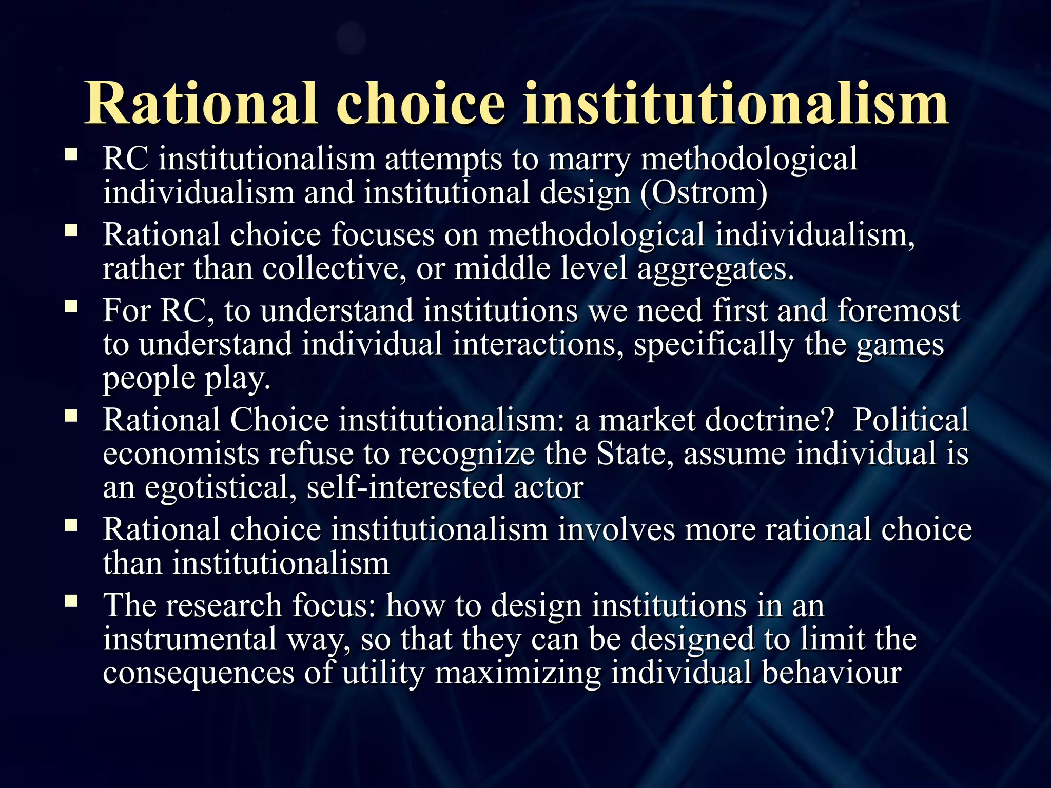 New Institutionalism | PPT
