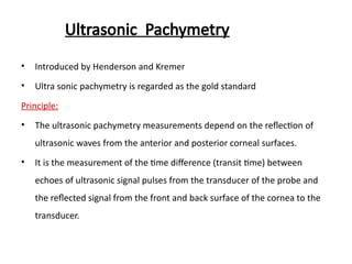 Pachymetry and specular biomicroscopy, confocal biomicroscopy | PPTX