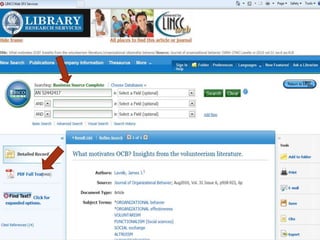 Finding Scholarly Articles | PPT