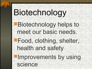 (New)introduction to biotechnology (1) | PPT