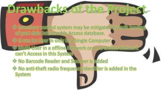 Inventory control Management System using vb6 | PPTX | Computing | Technology & Computing