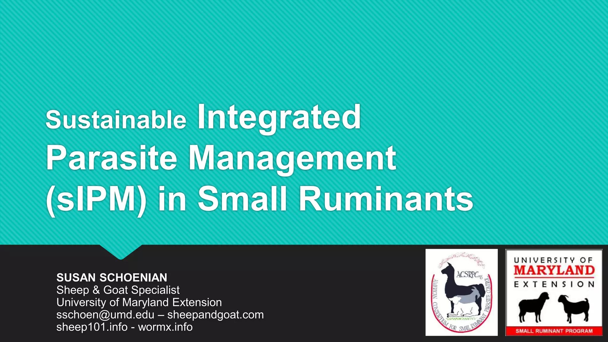 Sustainable Integrated Parasite Management (IPM) 2017 | PPT