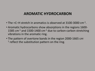 Infrared spectrum / infrared frequency and hydrocarbons | PPTX