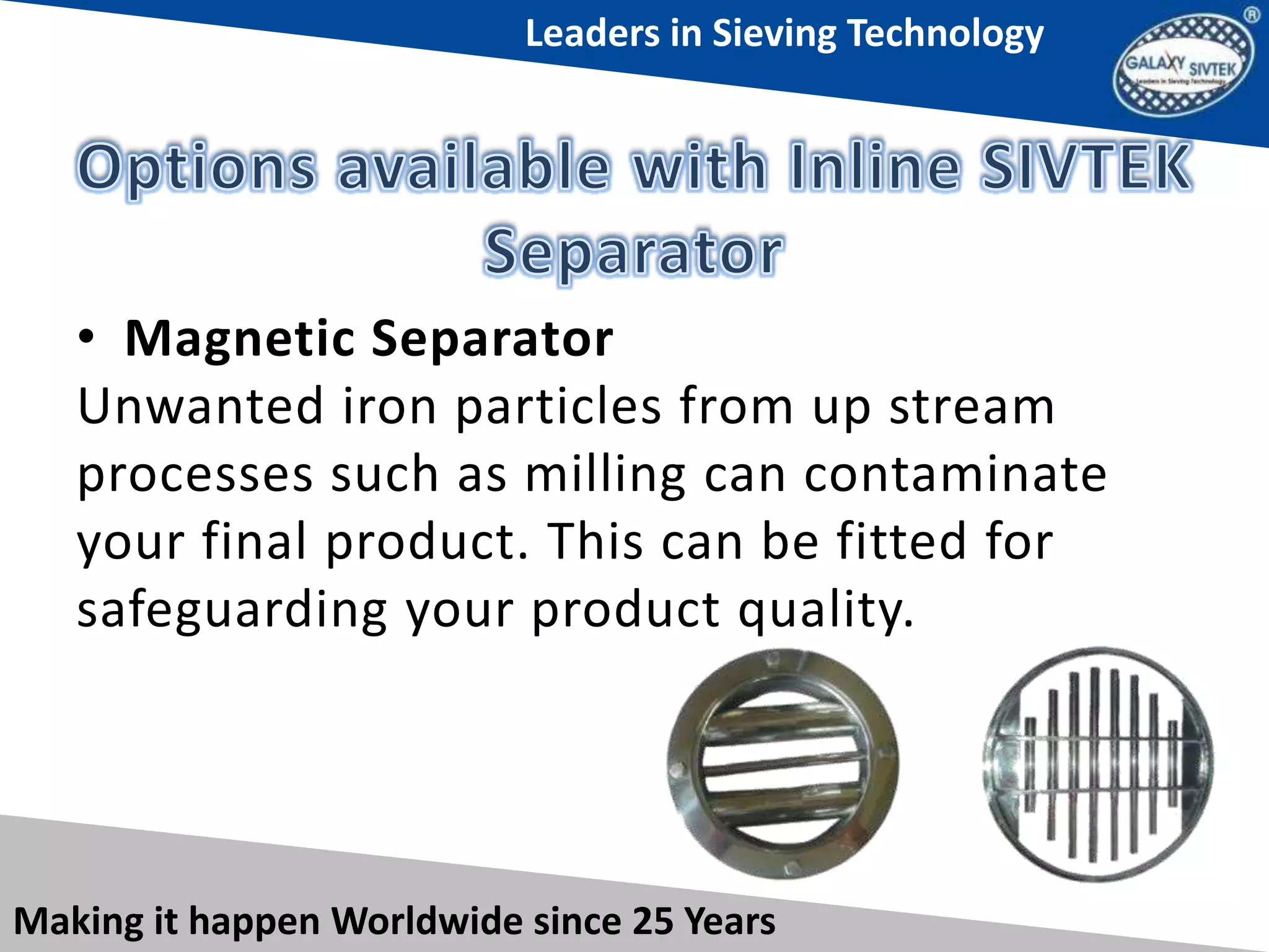 Improve your efficiency and capacity with Sivtek Low Profile Separator ...