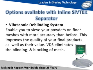 Improve your efficiency and capacity with Sivtek Low Profile Separator ...
